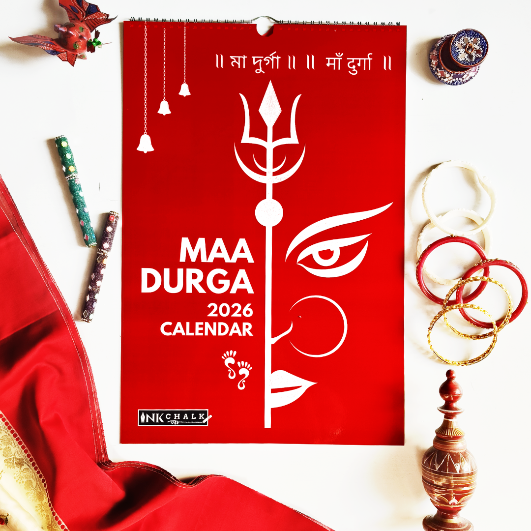 12"x18" Goddess Durga Wall Calendar 2026 | HD Durga Photos | Bold Grid ...